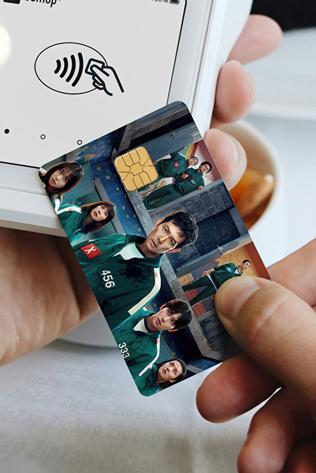 ZipZap Squid Game Dizi Kart Kaplama Yapışkanlı Folyo Sticker (8 Adet ...