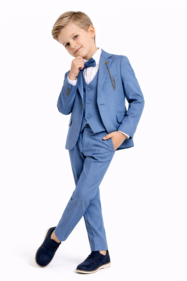AHENGİM Boy's Wedding & Event Premium Classic Suit Ak12022- Trendyol