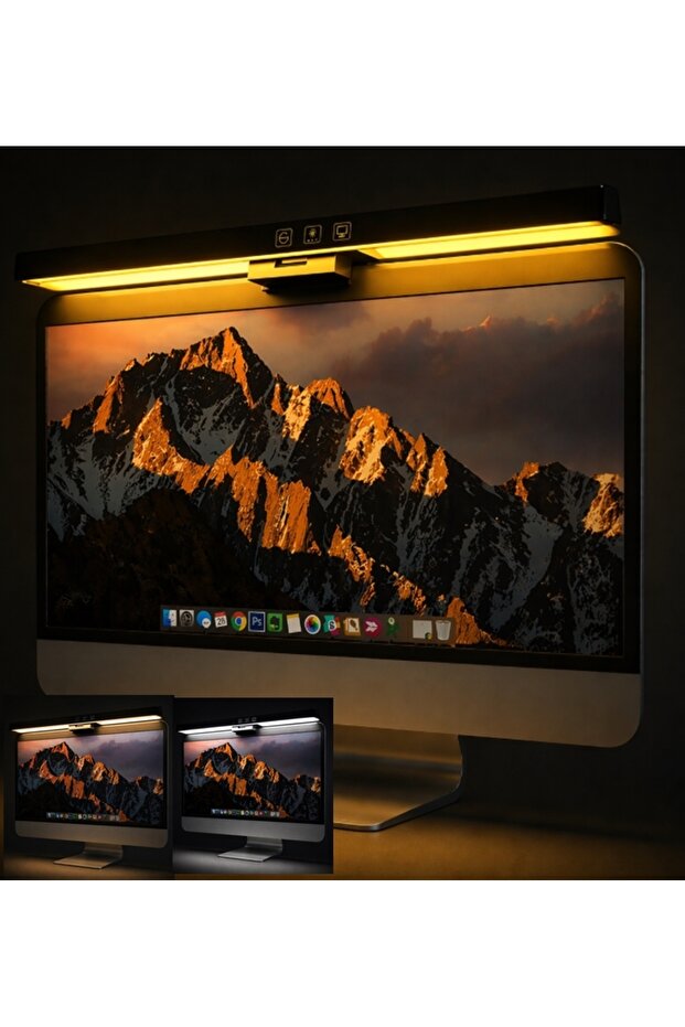 newnet Profesyonel 50 CM Ayarlanabilir LED Monitör Işığı, Göz Korumalı ...