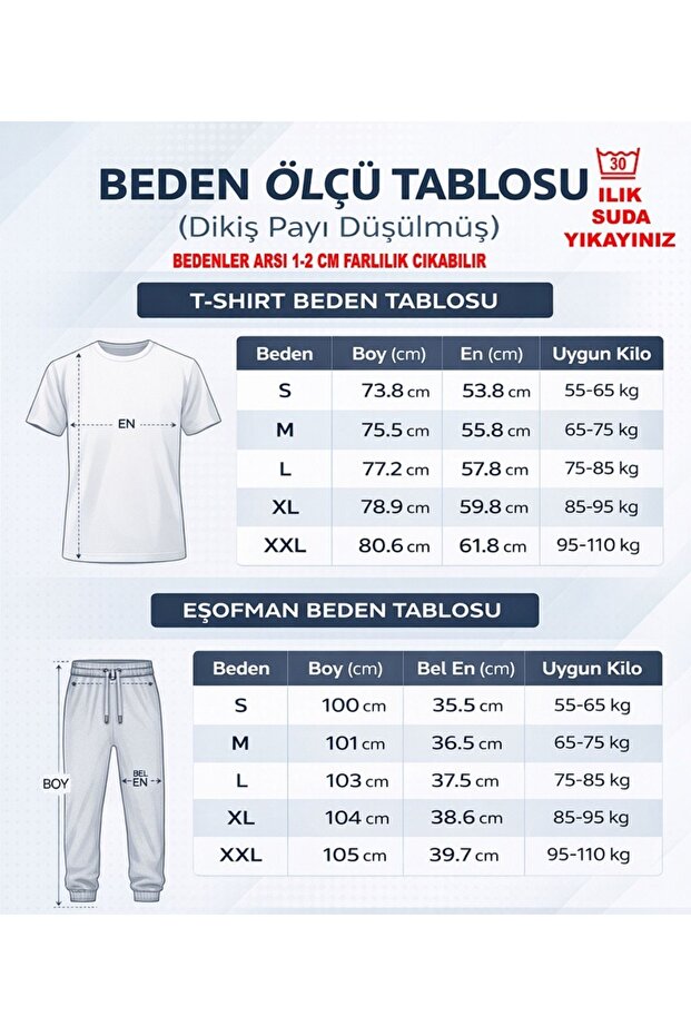 Gutsy T-SHIRT EŞOFMAN 2'Lİ KOMBİN İTALY BASKILI TAKIM ERKEK / KADIN ...