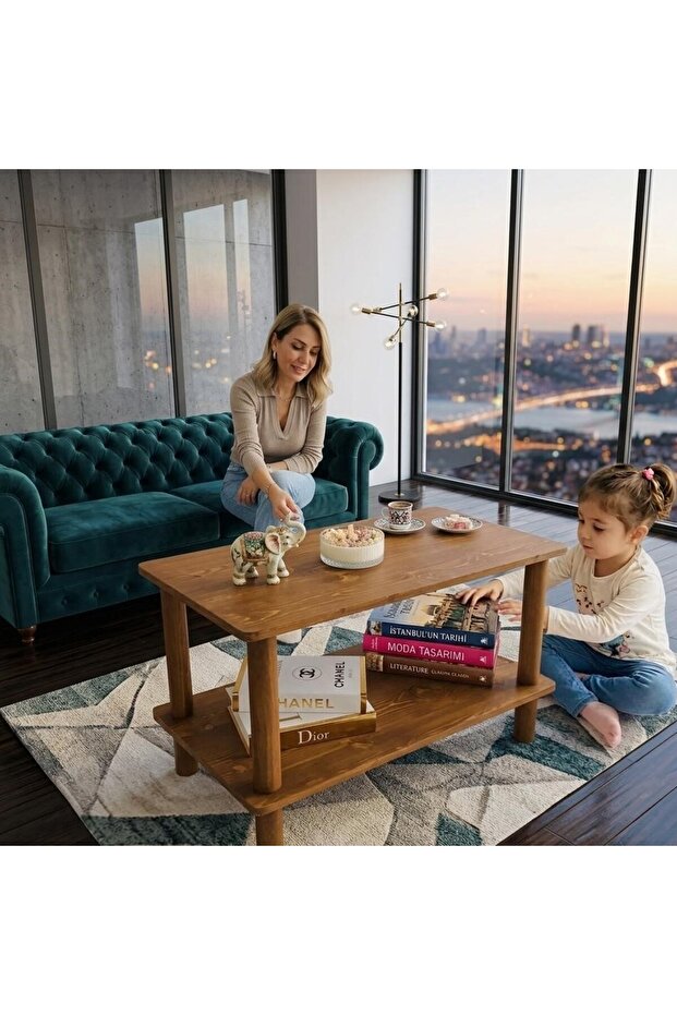 Arvessa Home Orta Sehpa, Ahşap Orta Sehpa, Çam Masif Orta Sehpa ...