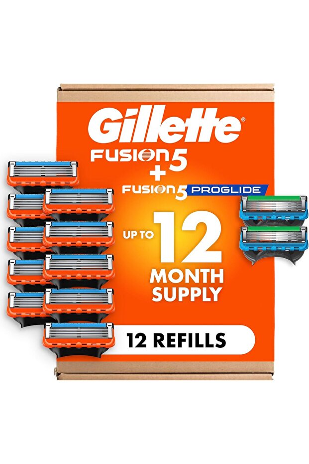Gillette Fusion 5 Men's Razor Blades - 10 Replacement Blades + Fusion 5 ...