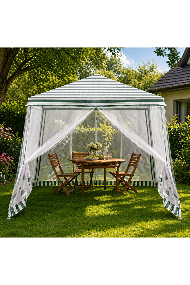 Stef's Cat Cort Pavilion Gradina, Pereti cu Plasa Anti Insecte si ...