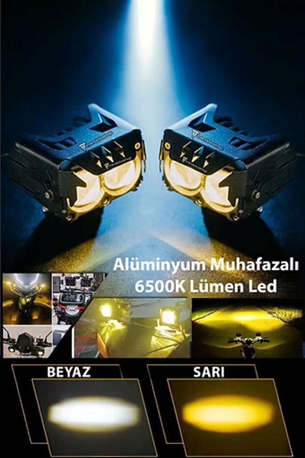 ASTRA LED 1" Adet Led Spot Işık Ve Sarı Beyaz Projektör Lens 2 Gözlü ...