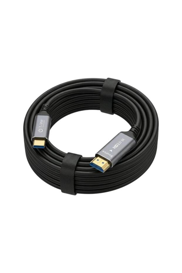 S-Line Sline 8K V2.1 Fiber Optik HDMI Kablo - 15Metre 7680x4320P ...