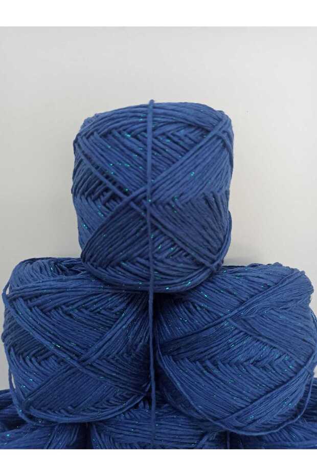 İPEK YÜN İPLİK DÜNYASI Bambu Koton Örgü İpi (Koyu indigo , mint yeşil ...