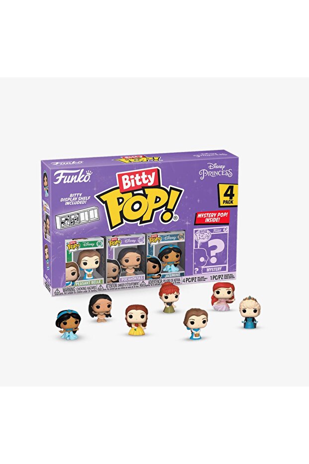Funko Bitty Pop: Disney Princess- Belle 4Lü Paket Renkli minik Figür ...
