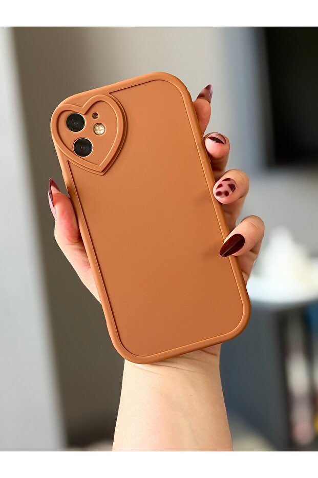 MİRAZ TASARIM IPHONE 11 KAHVERENGİ KALP DETAYLI KILIF - Fiyatı, Yorumları