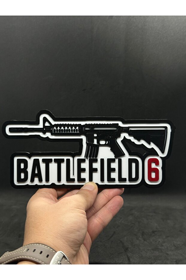 GoKa 3D Craft Battlefield 6 M4 Temalı Standart Duvar Dekoru / Oyun ...