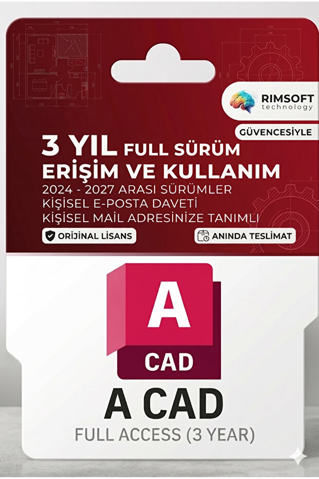 Autocad 2024-2027 Full Sürüm - 3 Yıl Erişim - Kişisel Mail Adresinize ...