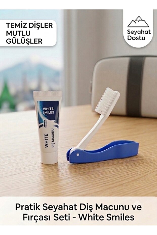 Vulli AĞIZ BAKIM SETİ - KATLANIR DİŞ FIRÇASI VE MACUNU - MİNİ KUTULU ...