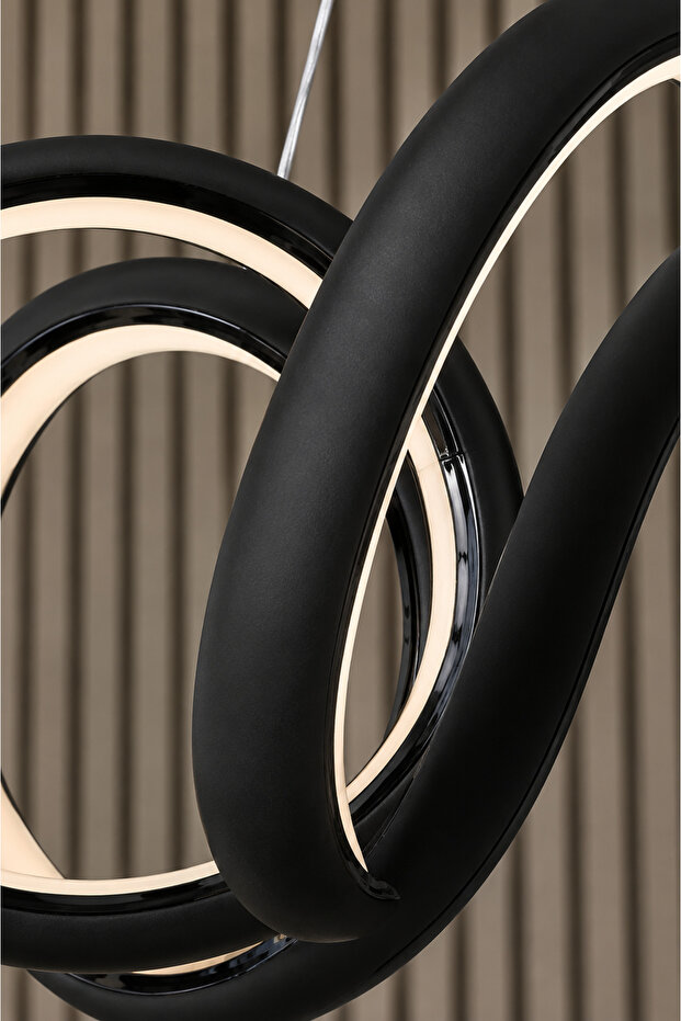 Luna Lighting Spiral Model Siyah Metal Salon Mutfak Oturma Yatak Odası ...