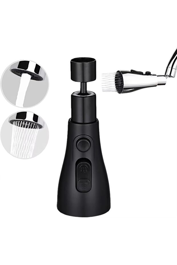 Go İthalat Kinetex Ktx-3289 Siyah Yağmur Püskürtme Borulu Kubar Musluk ...