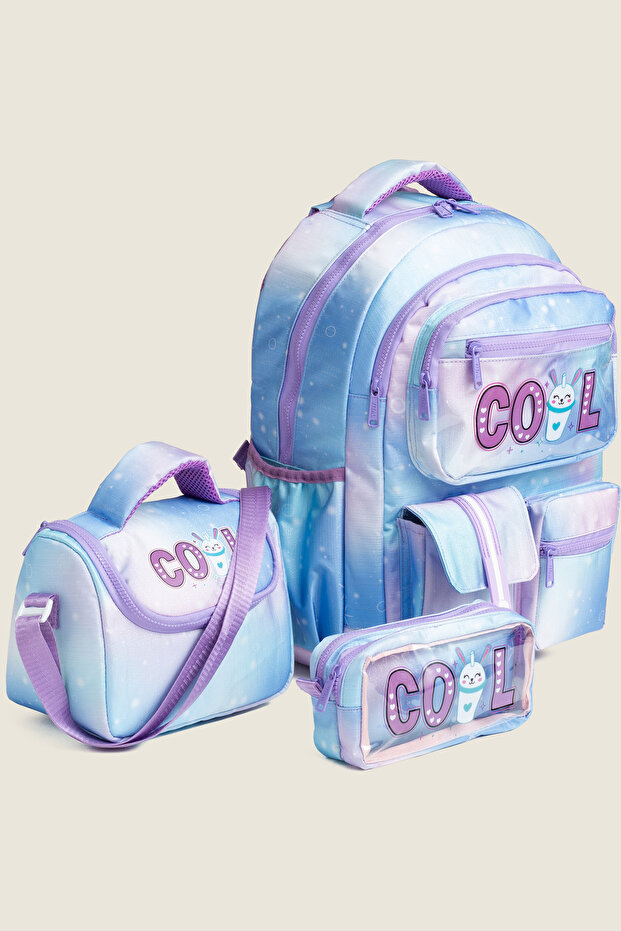 MİECZ BAGS Kore Tarzı Ergonomik Cool Yazılı Renkli İlkokul & Ortaokul ...