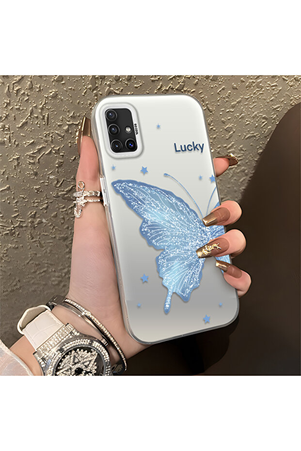 PATTERNOVA Samsung Galaxy A51 4G Uyumlu Nazarik Kelebek Desenli, Tam ...