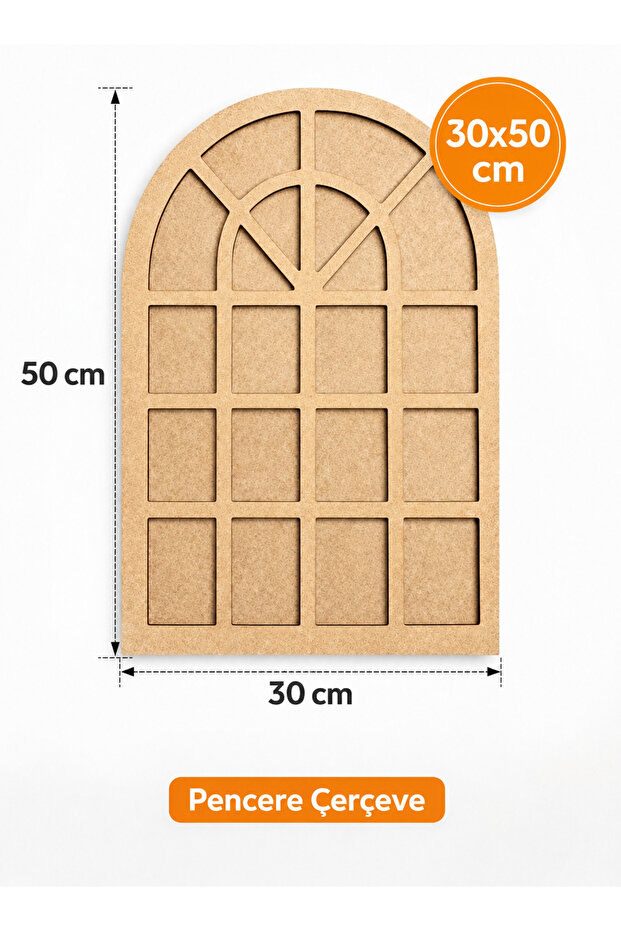 Karsan Mozaik 30x50cm Dekoratif Hint Penceresi Ham MDF Boyanabilir ...