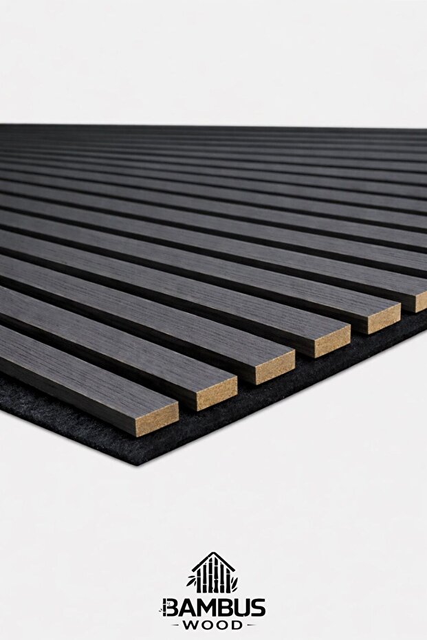 DETAYPOLİURETAN Mdf Ahşap Akustik Duvar Paneli 60-90 Cm ( Antrasit ...