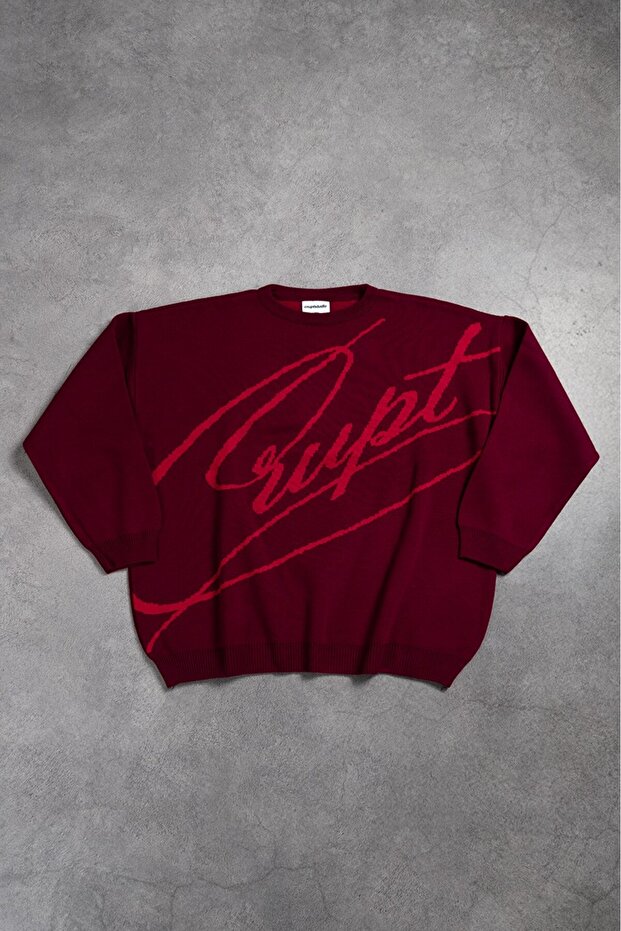 Crupt Studio Bordo Crupt Nightfall Knit Erkek Triko Kazak - Fiyatı ...