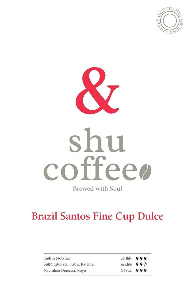 Shu Coffee Brazil Santos Fine Cup Dulce 200 gr Öğütülmüş Kahve - Fiyatı ...