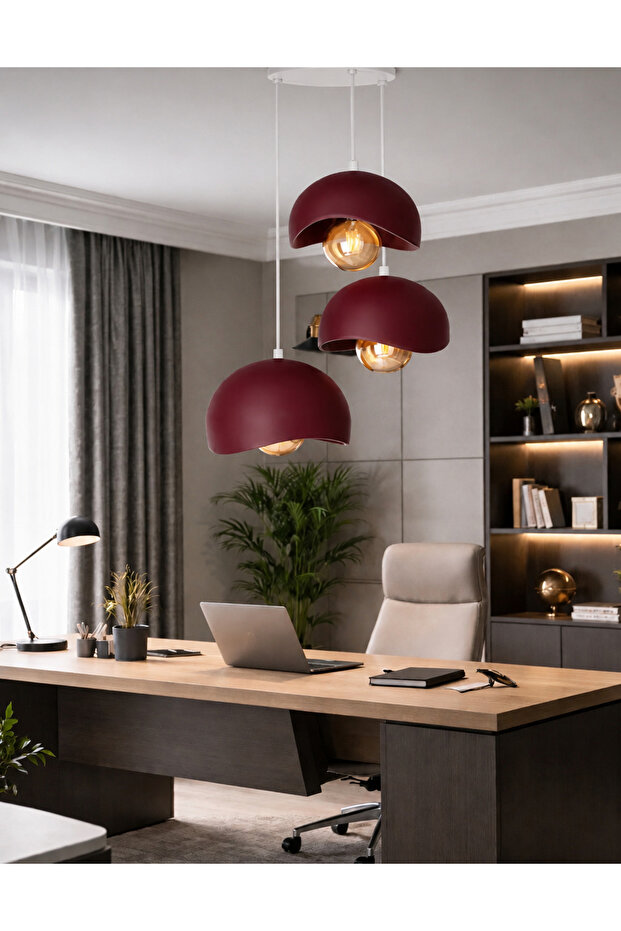 Ferisa Home Bordo Beton Ampül Hediye Pinterest 3'Lü Sarkıt Avize Bohem ...