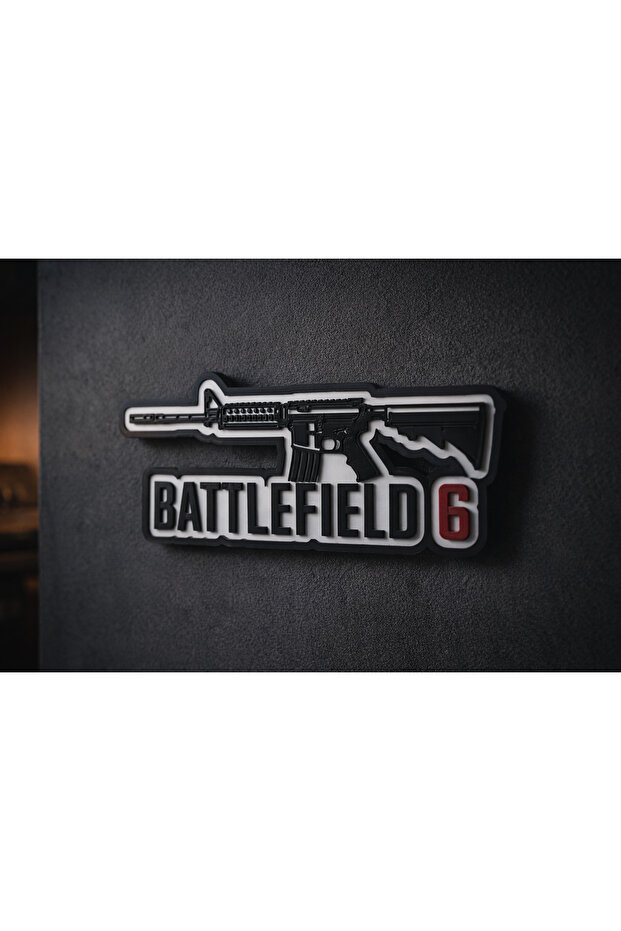 GoKa 3D Craft Battlefield 6 M4 Temalı Standart Duvar Dekoru / Oyun ...