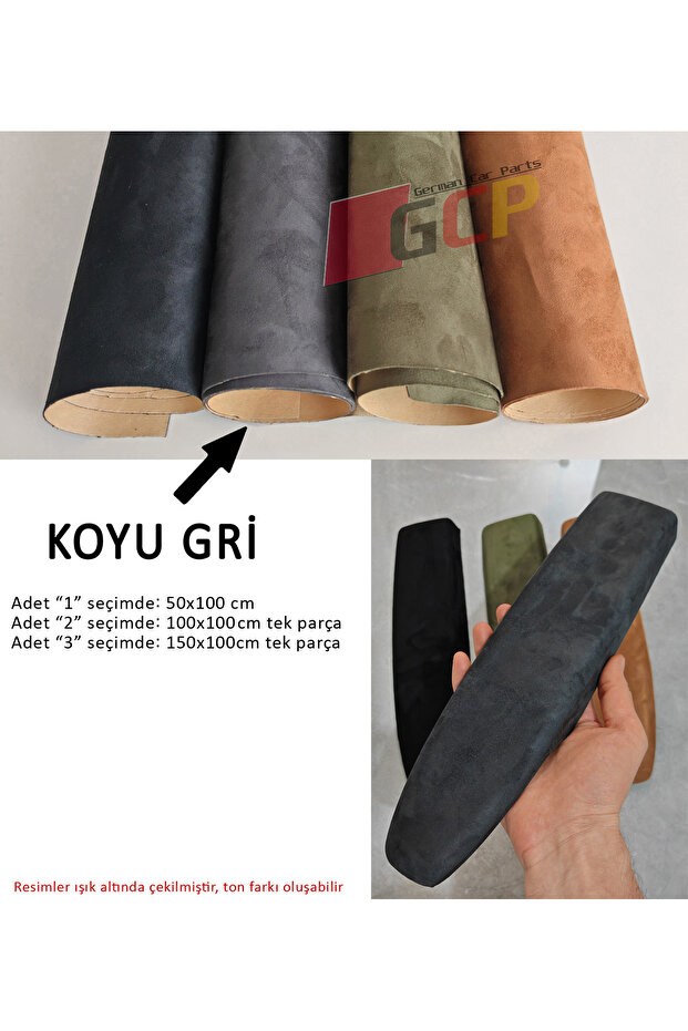 GCP German Car Parts Koyu Gri Alcantara Kaplama Kumaşı - Alcantara ...