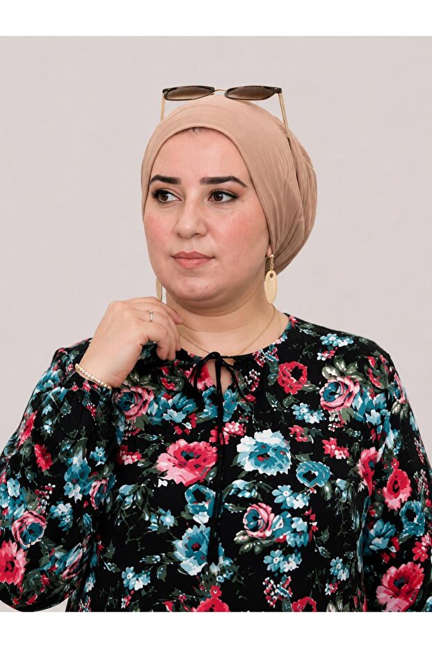 Ferace Kadin Buyuk Beden Çiçek Desen Ipli Tunik - Fiyatı, Yorumları