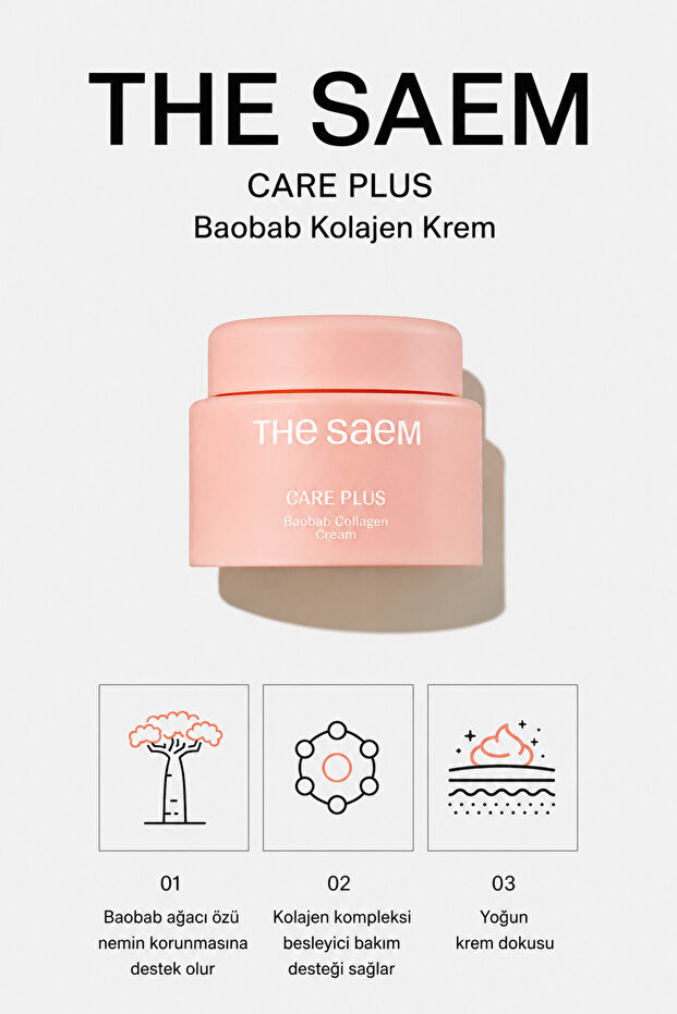 The Saem Care Plus Baobab Collagen Cream - Baobab Ağacı Özü Ve ...