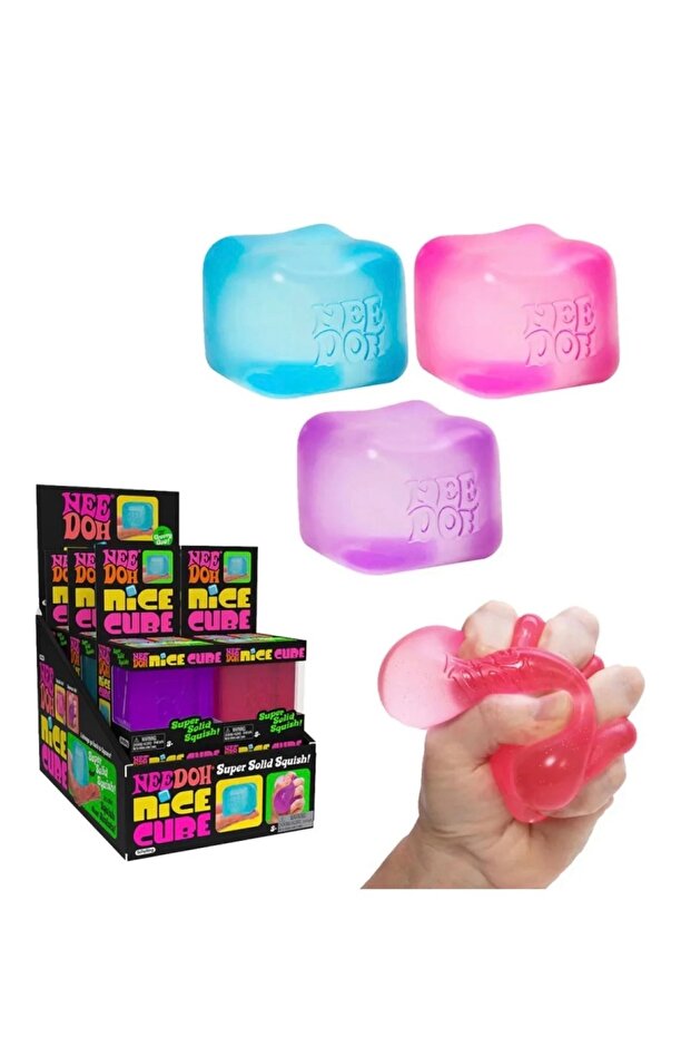 Gökkuşağı Sepeti NeeDoh Nice Cube Squishy Stres Küpü Yumuşak Sıkma ...