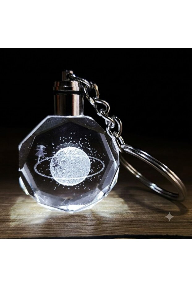 HERBALACCESSORY Kristal Cam Renk Değiştiren Satürnlü Kız Işıklı ...