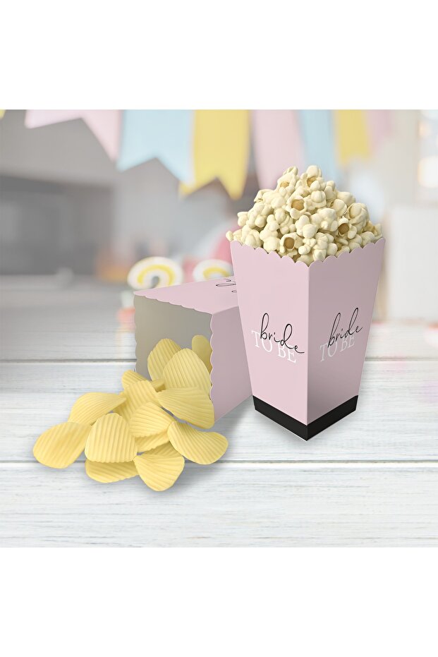 luvissi shelves POP CORN BRİDE TO BE (MİSİR CİPS KUTUSU) 8 ADET PARTİ ...