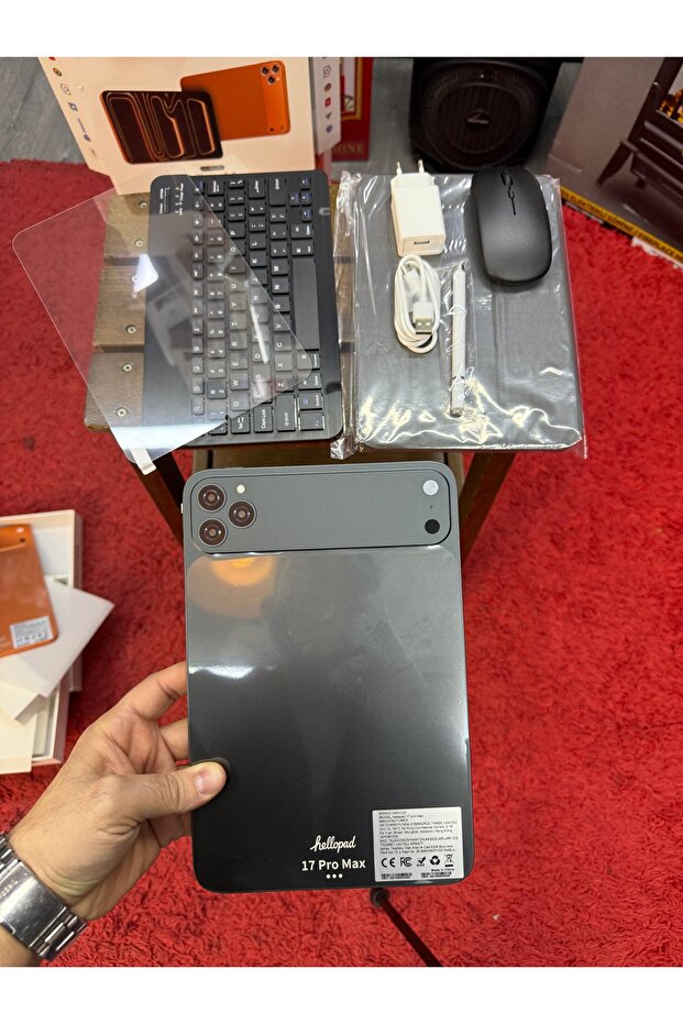 asfteknoloji 17 ProMax Sim Kartlı Kayıtlı Klavye+Mous+Kalem+Kılıf ...