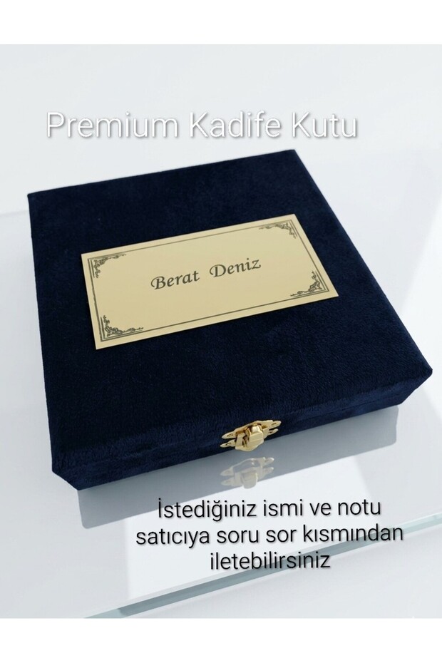 Tesbih Dünyası Kadife Hediye Kutusu, İsim Yazılı Hediye Kutusu, Not ...