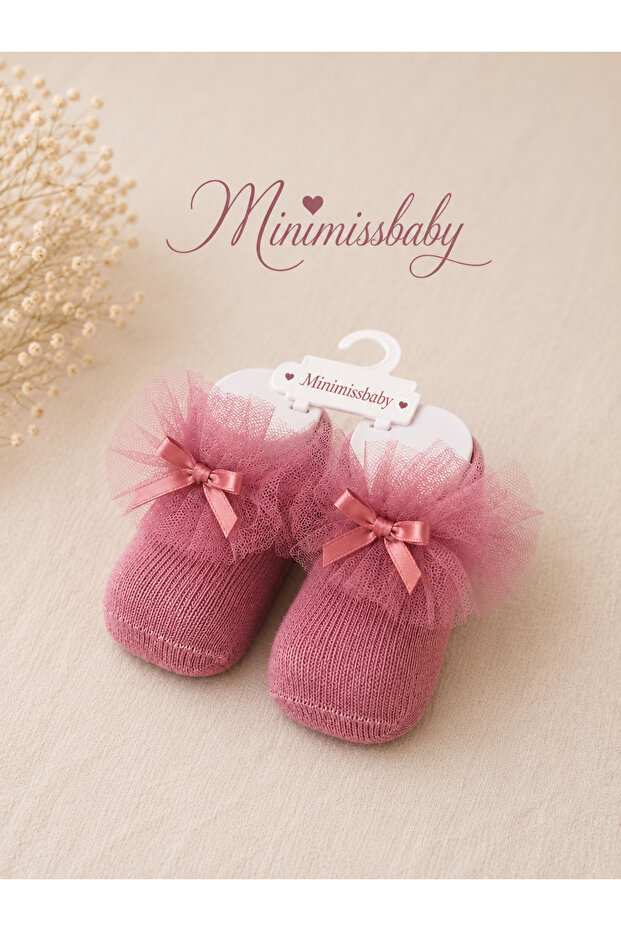 Minimissbaby * Kız Bebek Tüllü Kurdeleli Soket Çorap 3’lü Kombin Set ...