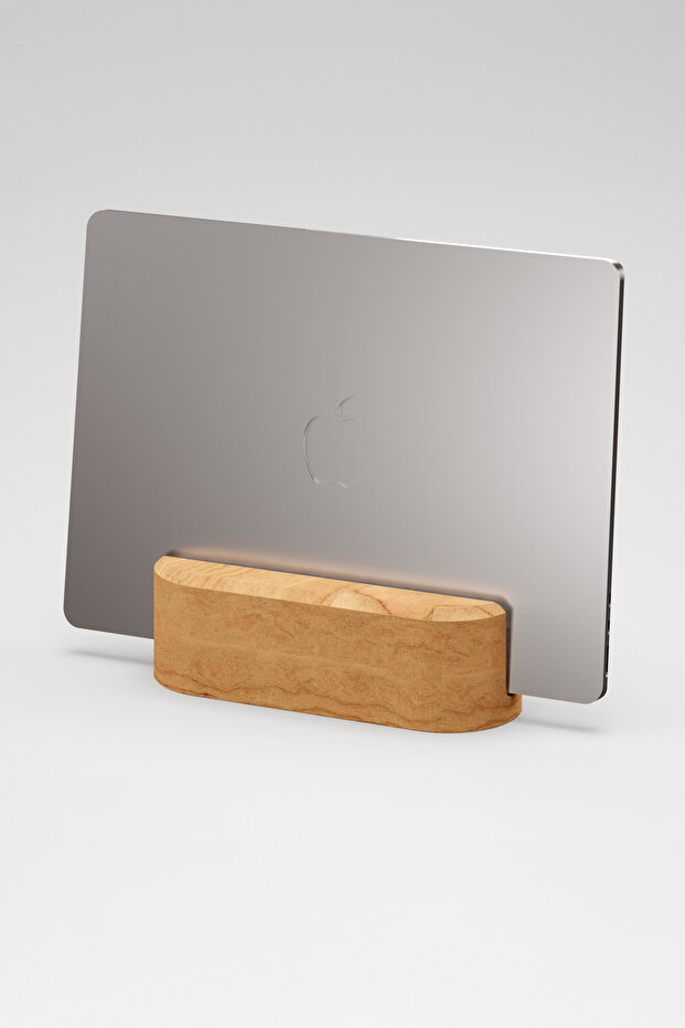 Woodsaka Dikey Laptop Standı | Kiraz Ağacından Masaüstü Standı ...