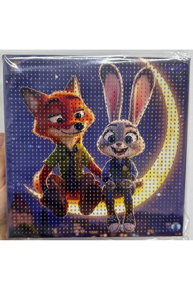 Alka Peluş Zootopia Judy Hopps & Nick Wilde Diamond Painting Taş Dizme ...