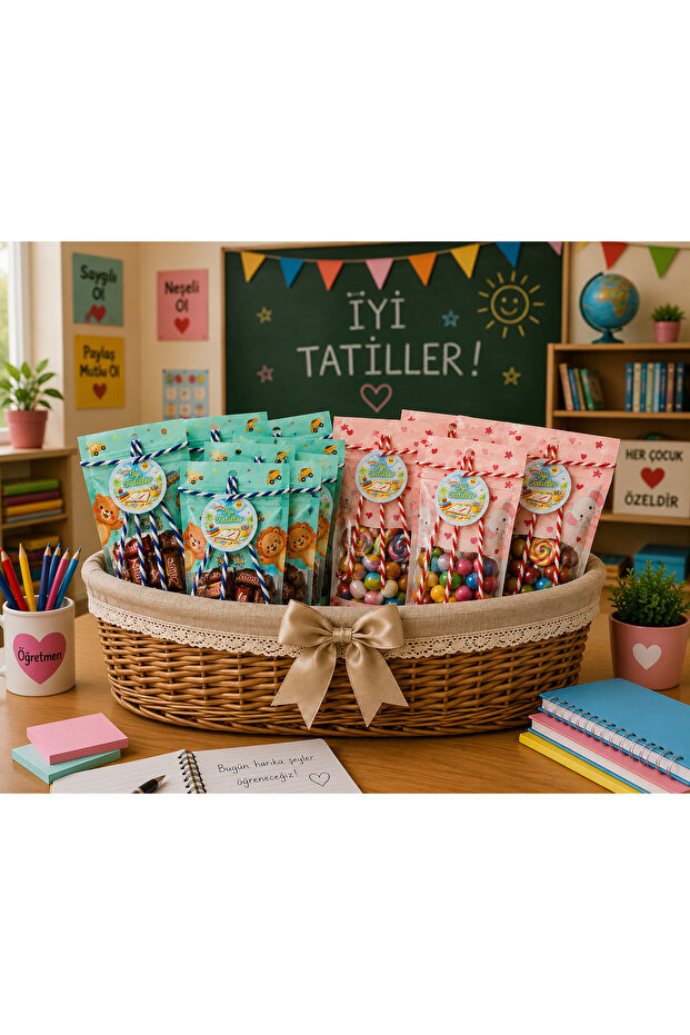İnci Fix Doypack Set İYİ TATİLLER 20 Adet Karışık Renk Şeker Çikolata ...