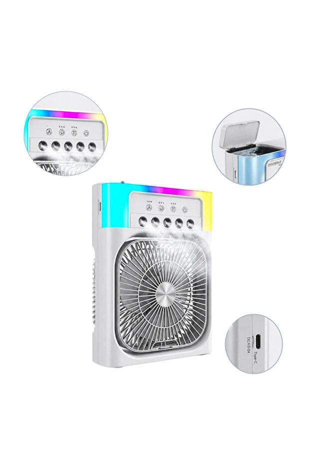 Epilons Mini Klima Fan Su Hazneli Usb Şarjlı Sessiz Masaüstü Soğutucu ...