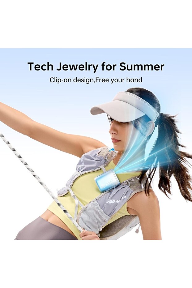 JISULIFE Portable Neck Fan Life5, 100 Speed 16H 4500mAh Battery with ...