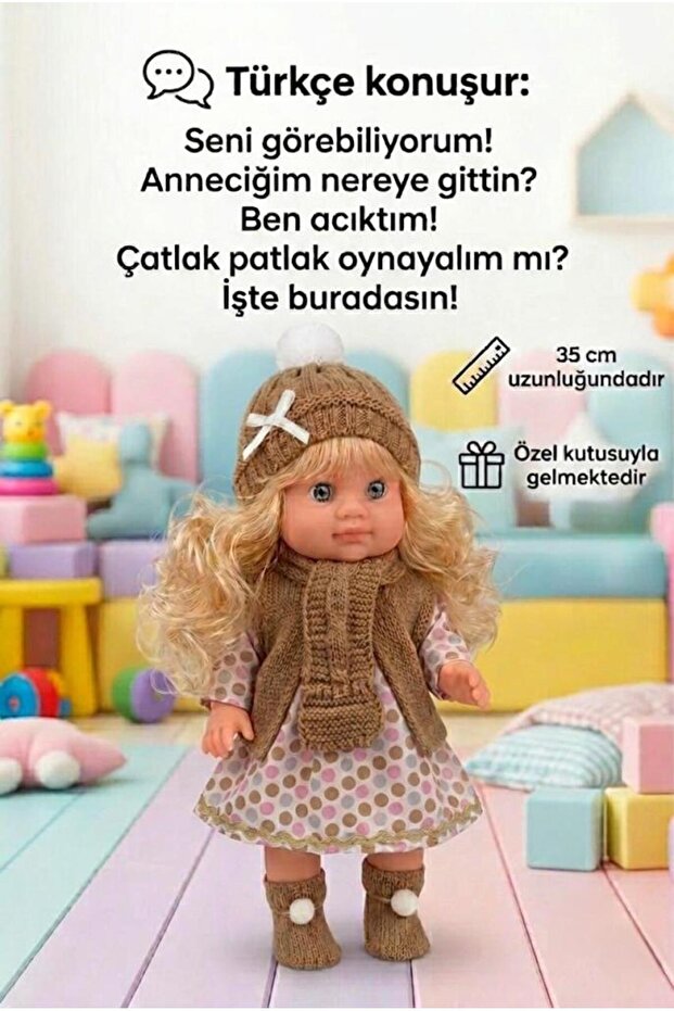 Tıfıl Toys Lucia Girl Konuşan 35 cm - Etkileşimli Kolları Bacakları ve ...