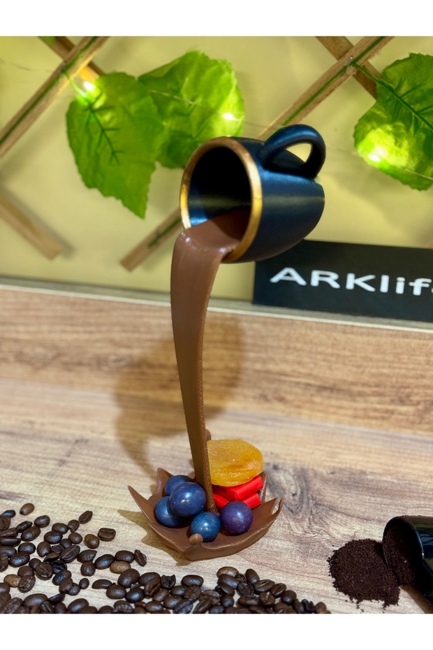 ARKlife 3D Electronic Kahve Köşesi Dökülen Kahve Fincan Figürü ...