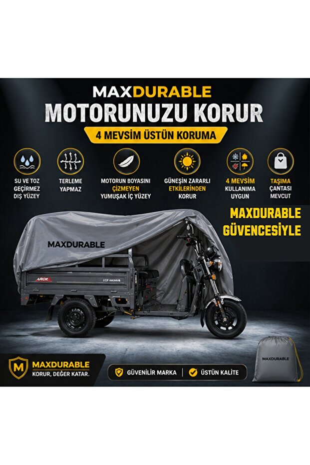 MaxDurable Arora Moped 21000 Kasalı Motosiklet Brandası Su Geçirmez 4 ...
