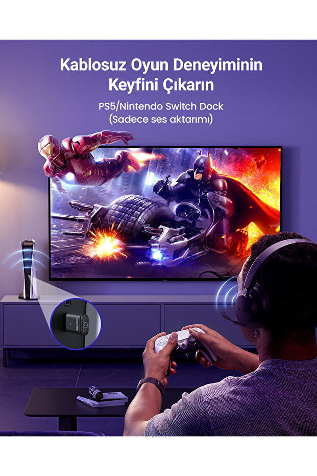 Ugreen USB-C Bluetooth Ses Verici (Transmitter), PS5 / Switch / PC ...
