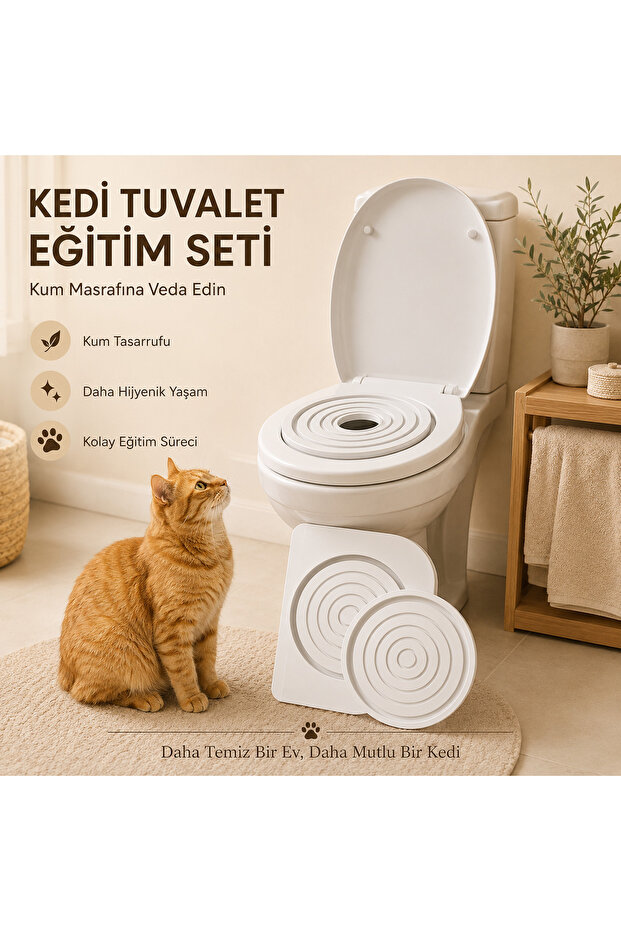 MİKOPET Kedi Tuvalet Eğitim Seti – Kum Tasarrufu Sağlayan Kedi Tuvalet ...