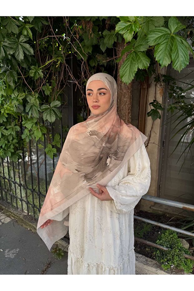 ARZU SEMA Semika Desen Krem Bambu Crush Şal 75x185 cm - Fiyatı, Yorumları