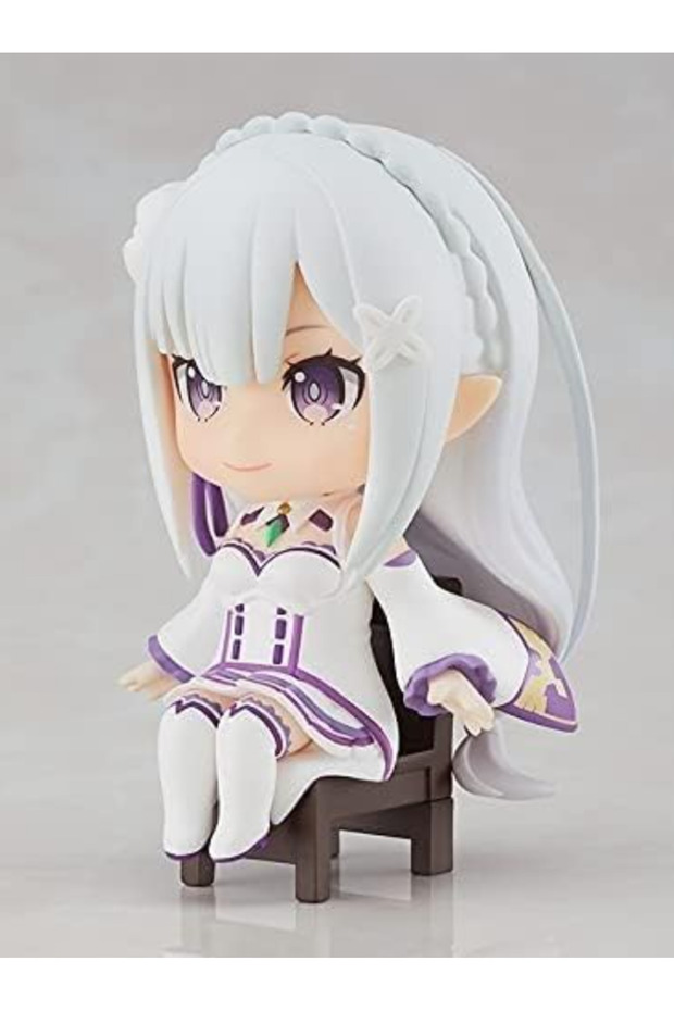 Butic Anime Re Zero Emilia Mini Chibi Figür Oturan Anime Kızı Kawaii ...