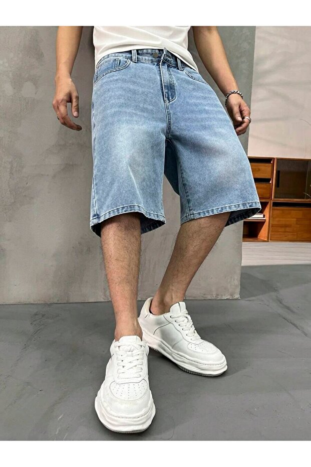 WKM Erkek Oversize Asit Yıkama Denim şort - Fiyatı, Yorumları