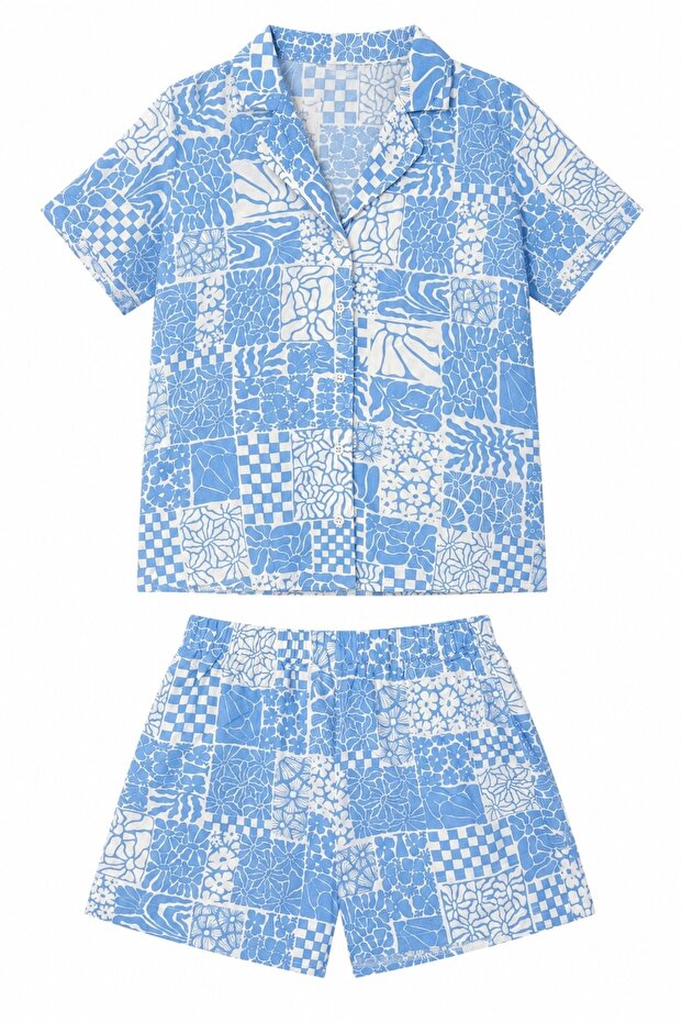 Noi Belis Kısa Kollu Viskon Gömlek-Şort Dokuma Pijama Takımı SS26PJ0004 ...