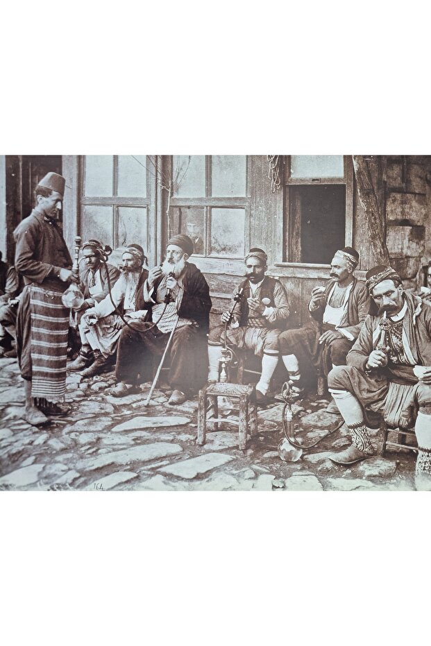 Edi Antik Osmanlı Dönem Kahvehane Tablo Resim. 26x20cm boyutunda ...