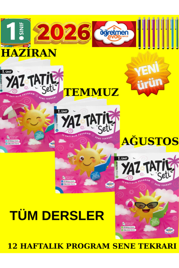 Karma Kitaplar Öğretmen Evde 1. Sınıf Yaz Tatil Kitabı Seti 2026 Tüm ...